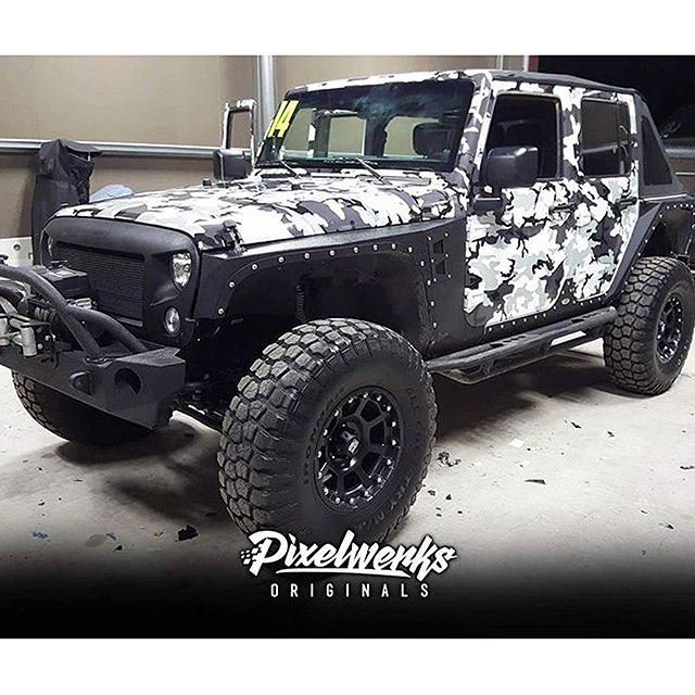 Camouflage Wrap For Jeeps