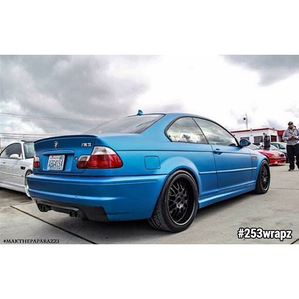 BMW M3 wrapped in 3M 1080 Matte Blue Metallic vinyl - Vinyl Wrap - 3M ...