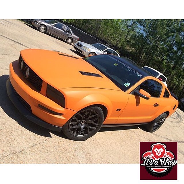 Matte Orange Mustang