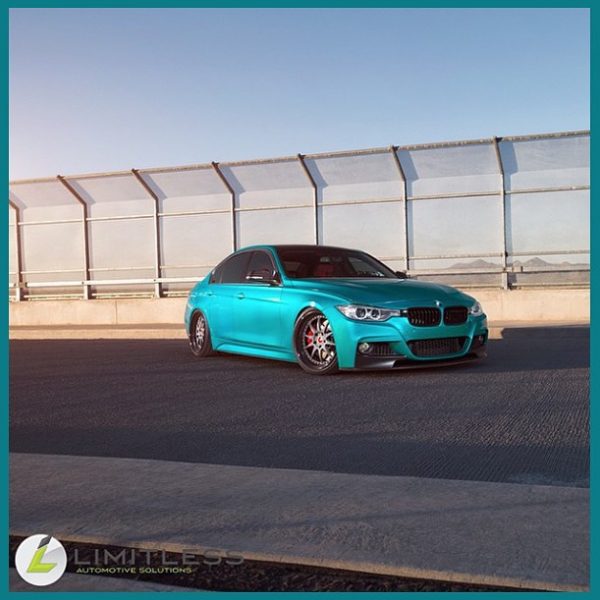 BMW wrapped in 3M 1080-G356 Gloss Atomic Teal