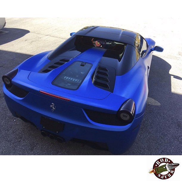 Ferrari wrapped in 3M 1080 Perfect Blue vinyl - Vinyl Wrap - 3M - Cars ...