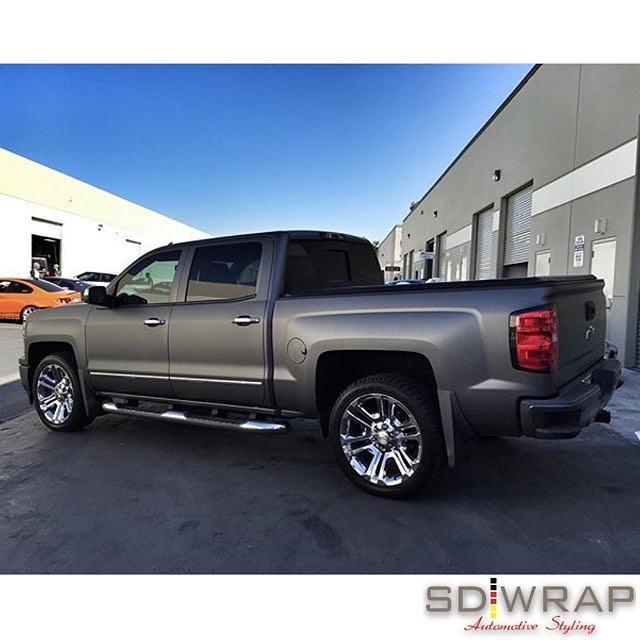 Chevrolet Silverado wrapped in 3M 1080 Matte Dark Gray vinyl(1) - Vinyl ...