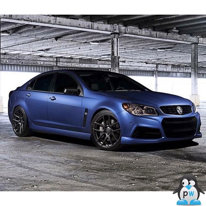 Holden Commodore wrapped in Avery SW900-671M Matte Brilliant Blue ...