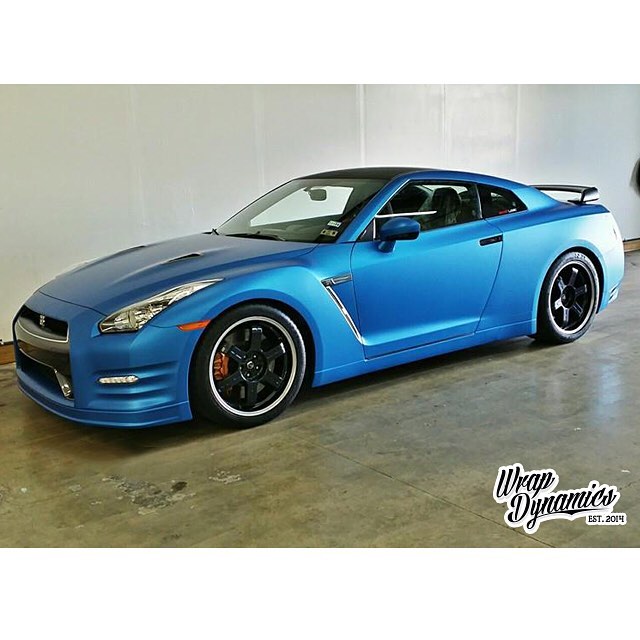 Nissan GTR wrapped in 3M 1080-M227 Matte Blue Metallic - Vinyl Wrap ...