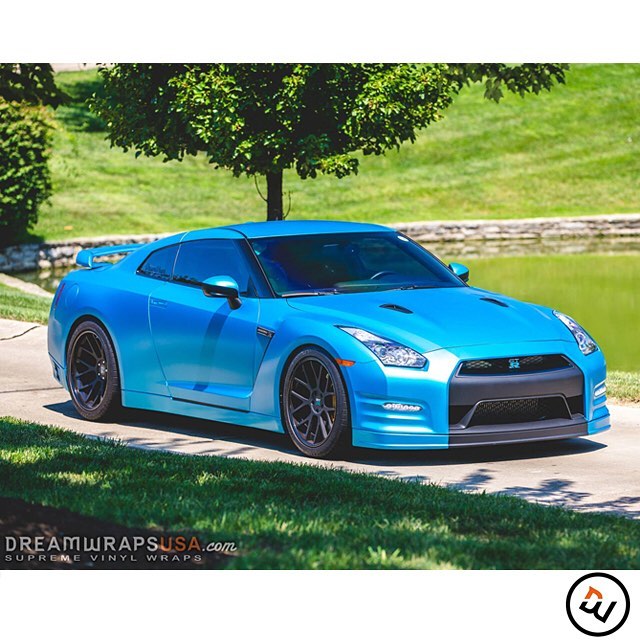 Nissan GTR wrapped in 3M 1080-S327 Satin Ocean Shimmer - Vinyl Wrap ...
