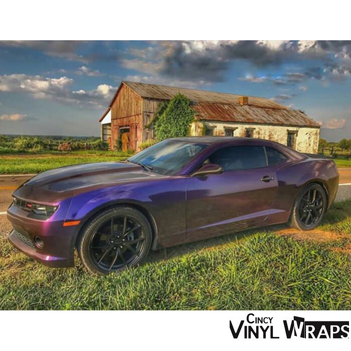 Chevrolet Camaro wrapped in Avery ColorFlow Gloss Roaring Thunder Blue ...