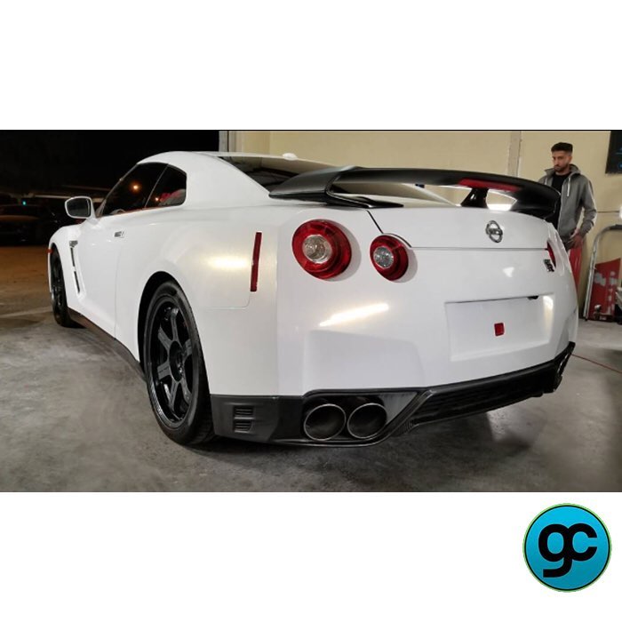 Nissan GTR wrapped in 3M 1080 Gloss White Gold Sparkle vinyl - Vinyl ...