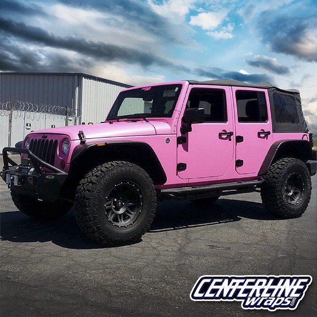 Jeep wrapped in Matte Pink vinyl - Vinyl Wrap - 3M - Cars & Vehicles