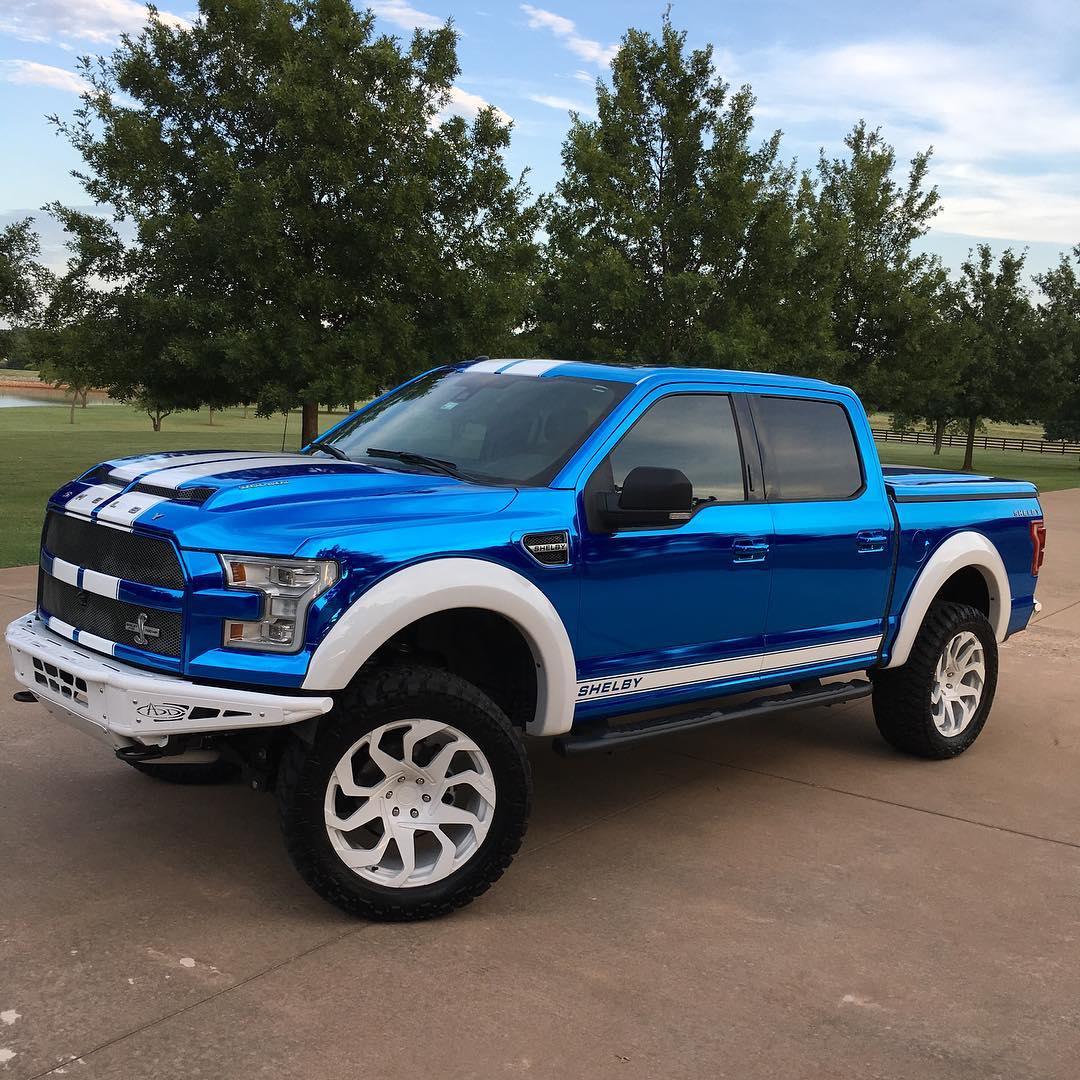 Shelby F150 wrapped in Avery SW Blue Chrome vinyl - Vinyl Wrap - 3M ...