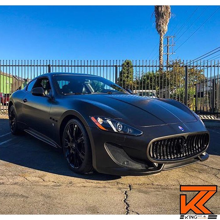 Maserati wrapped in Satin Gold Dust Black vinyl - Vinyl Wrap - 3M ...