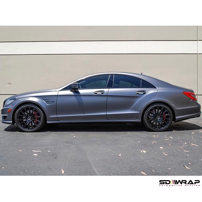 Mercedes Benz CLS63 wrapped in Satin Dark Gray vinyl - Vinyl Wrap - 3M ...