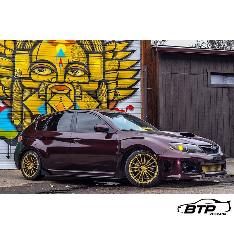 Subaru WRX wrapped in Gloss Black Rose vinyl - Vinyl Wrap - 3M - Cars ...