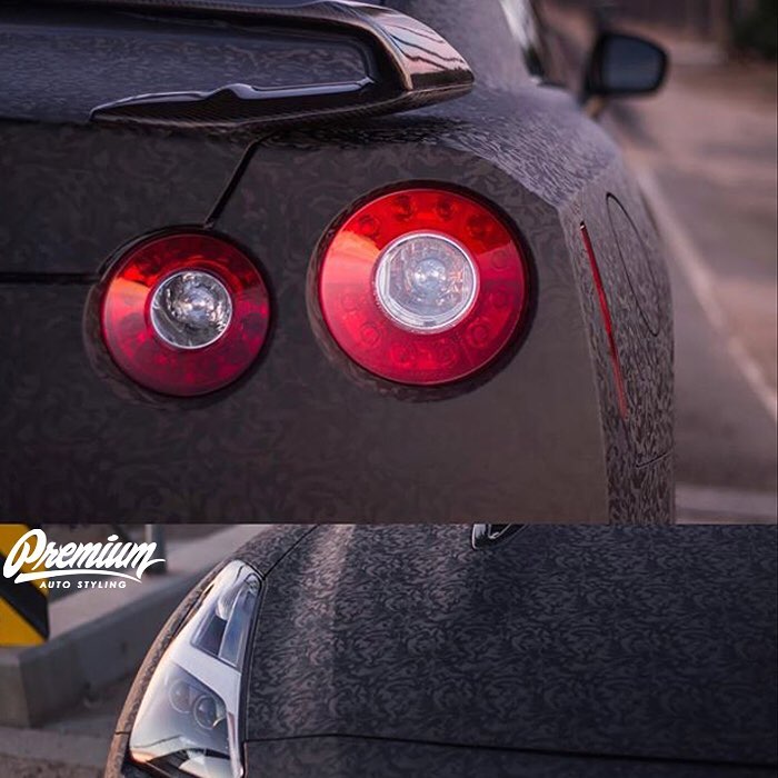 Nissan GTR wrapped in Shadow Black vinyl - Vinyl Wrap - 3M - Cars ...