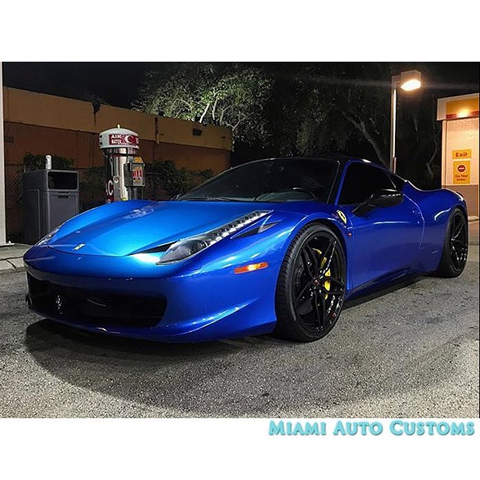 Dark Blue Ferrari 458