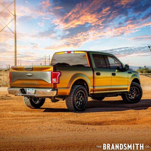 Ford F150 wrapped in Avery ColorFlow Gloss Rising Sun Red/Gold shade ...