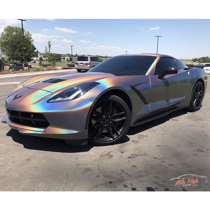 Chevrolet Corvette wrapped in ColorFlip Psychedelic shade shifting ...