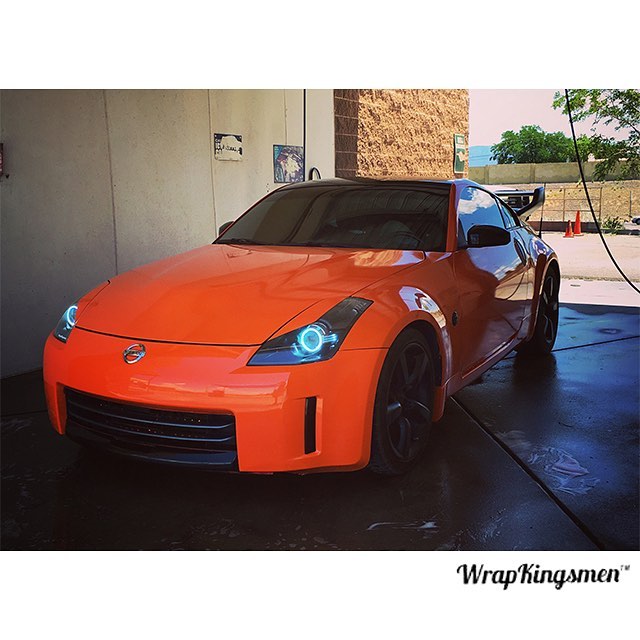 Nissan 370Z wrapped in Avery SW Gloss Orange vinyl - Vinyl Wrap - 3M ...