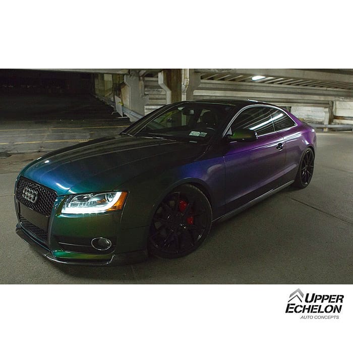 Audi A5 Wrapped in Avery Gloss Urban Jungle SilverGreenPurple Shade ...