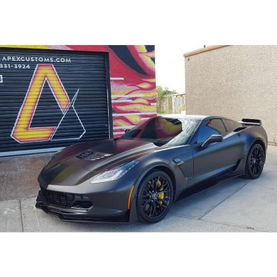 Chevrolet Corvette Wrapped in 3M 1080 Satin Black Vinyl - Vinyl Wrap ...