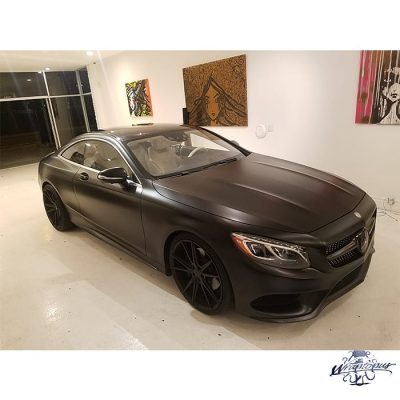 Mercedes-Benz S550 Wrapped in 3m 1080 Satin Black Vinyl - Vinyl Wrap ...