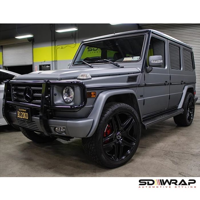 Mercedes Benz Gwagon wrapped in Avery SW Matte Gunmetal Metallic vinyl ...