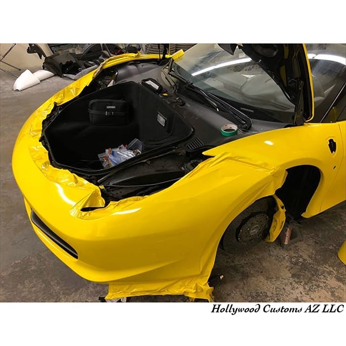 Ferrari 458 wrapped in 3M 1080 Gloss Bright Yellow vinyl - Vinyl Wrap ...