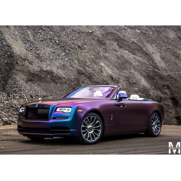 Rolls Royce Dawn wrapped in Avery ColorFlow Satin Rushing Riptide Cyan ...