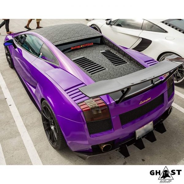 Lamborghini Gallardo wrapped in 3M 1080 Gloss Plum Explosion and Shadow ...