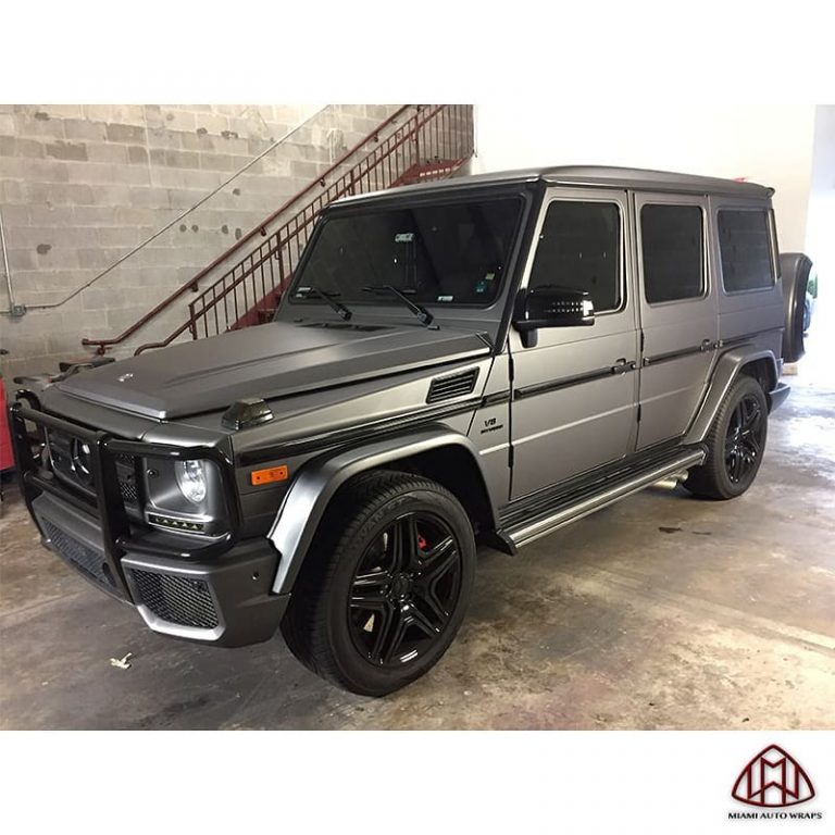 Mercedes Benz Gwagon wrapped in Avery SW Matte Charcoal Metallic and ...