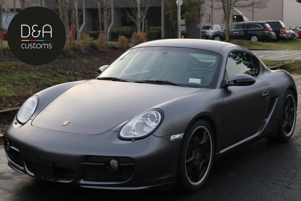 Porsche Cayman wrapped in 3M 1080 Satin Dark Gray vinyl - Vinyl Wrap ...