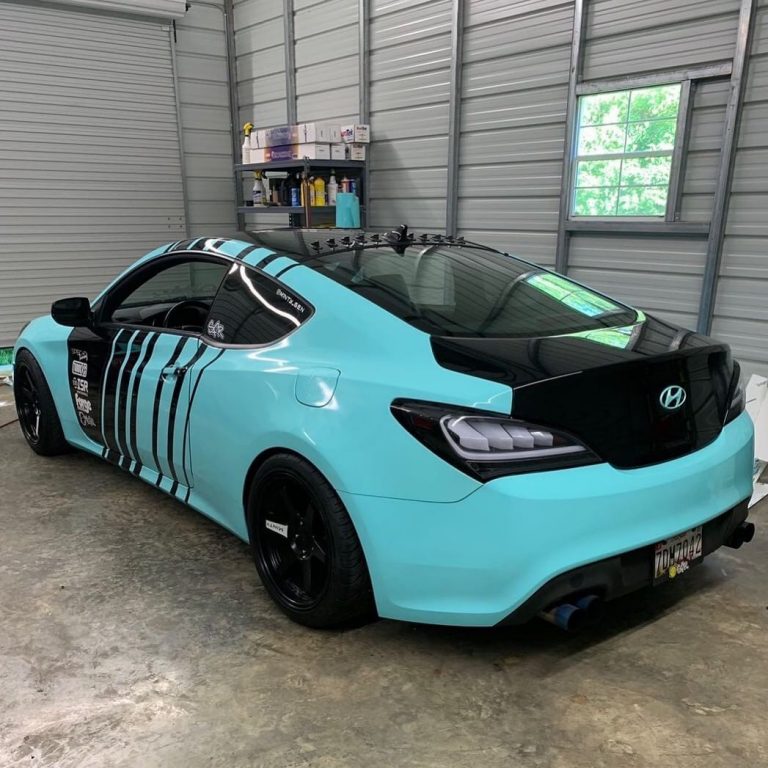Hyundai wrapped in Gloss Mint Blue vinyl - Vinyl Wrap - 3M & Avery ...
