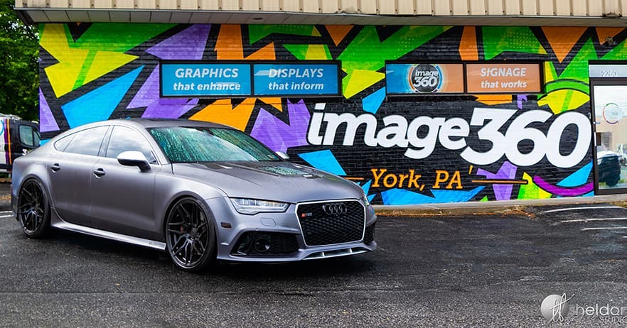 Audi RS7 wrapped in 3M 1080 Satin Dark Gray vinyl - Vinyl Wrap - 3M ...