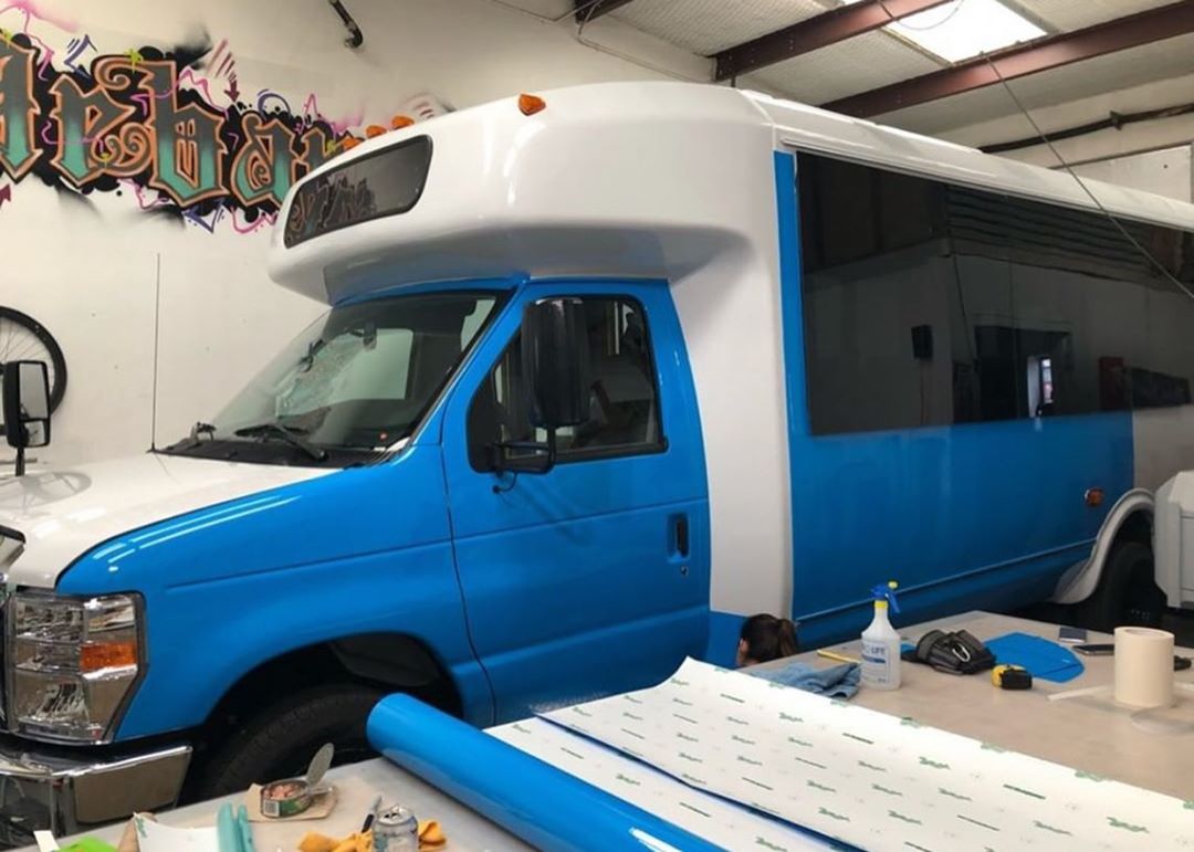 Ford F150 Van wrapped in Gloss Light Blue vinyl - Vinyl Wrap - 3M ...