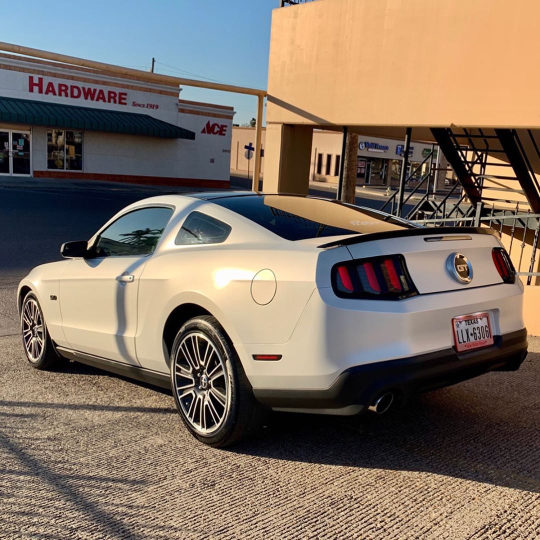 Satin White Mustang