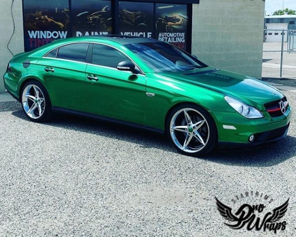 Mercedes CLS500 Wrapped in Avery Dennison SW Gloss Radioactive Metallic ...